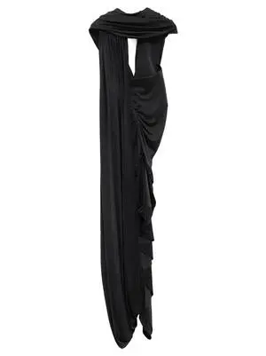 Loewe Knotted Draped Dress - Black