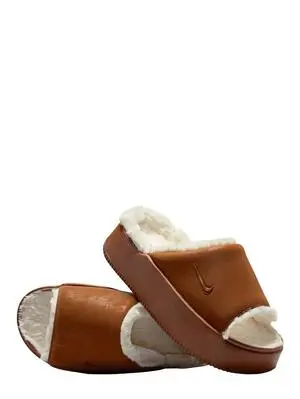 Nike Calm Elevation Fur Slide - Light British Tan/coconut Milk