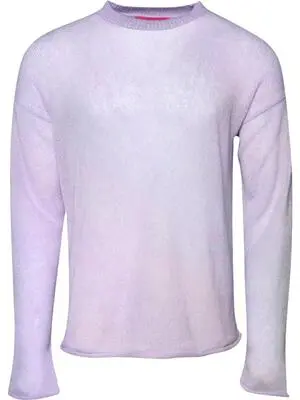 THE ELDER STATESMAN Nimbus Cotton-cashmere Blend Sweatshirt - Purple