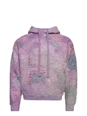 EARTHLING VIP Embroidered Cotton Hoodie - Purple