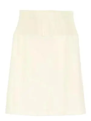 JIL SANDER Ribbed Midi Skirt - Yellow