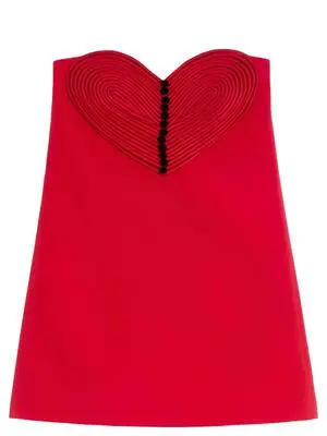 Valentino Garavani Embroidered Heart Mini Dress - Red