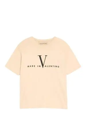 Valentino Garavani Made In -print T-shirt - Neutrals