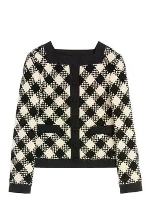 Valentino Garavani Damier Tweed Jacket Black