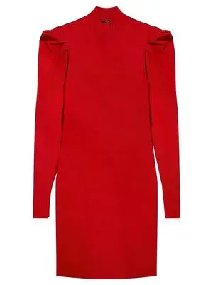 TWINSET Draped Knit Mini Dress - Red