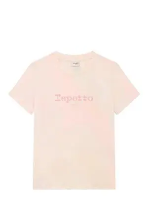 Repetto Logo-print Cotton T-shirt - Pink