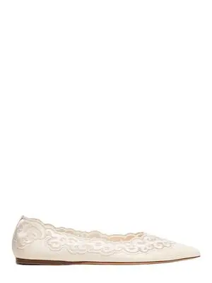 Gabriela Hearst Ziva Flat Shoe Nappa Leather - Ivory