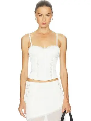 RUNAWAY THE LABEL Emberly Bustier - White
