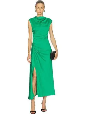 Simkhai Burke Draped Mini Dress - Kelly Green