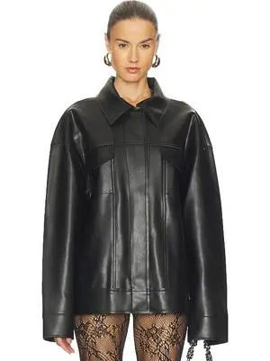 Norma Kamali Oversized Jean Jacket - Black