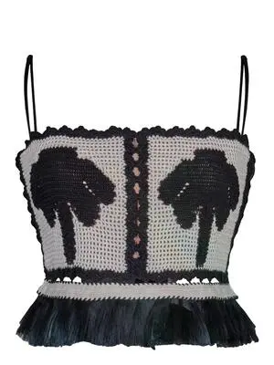 Johanna Ortiz Saguaro Crop Top - Black