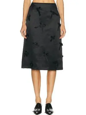 JIL SANDER Origami Bow Skirt - Black