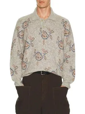 CORRIDOR Maya Sweater Polo - Grey