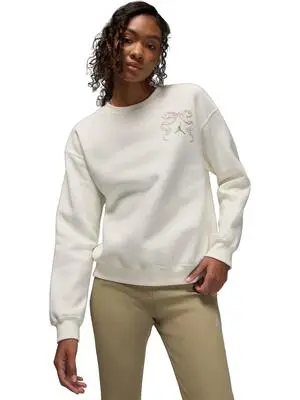 JORDAN Brooklyn Fleece Crew-neck Pullover - White