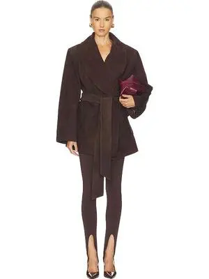 SEROYA Chandra Suede Jacket Brown