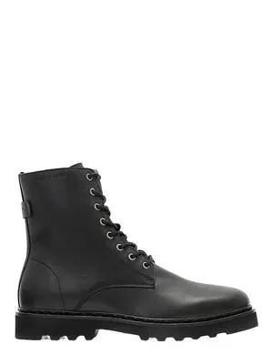 ALLSAINTS Skiff Leather Military Boots - Black