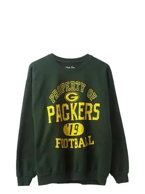 Junk Food Clothing Nfl Green Bay Packers Fleece Crew - Dark Green
