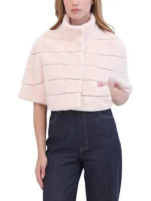 LYLA GRANT Faux Fur Bolero - Pink