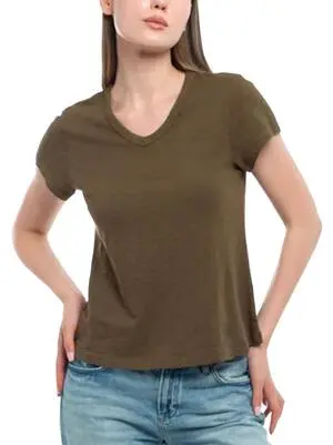 WILT CLOTHING Baby Tee - Dark Olive