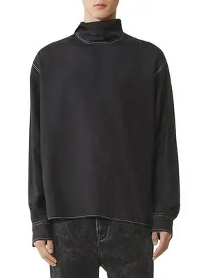 LANVIN Silk High Neck Top - Black