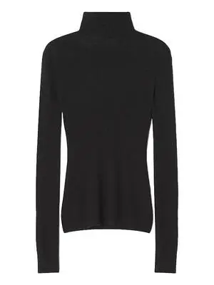 LANVIN Merino Wool And Silk Turtleneck Sweater - Noir