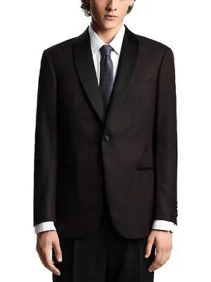 Emporio Armani G Line Shawl Lapel Dinner Jacket - Dark Brown