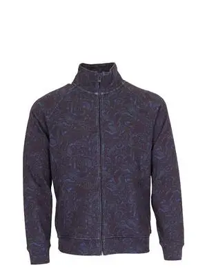 LORDS OF HARLECH Neville Full-zip Jacket - Madrid Paisley Navy