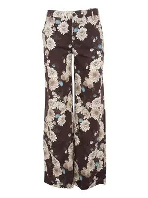 LORDS OF HARLECH Phillis Wide Leg Tailored Pant - Serious Floral Black