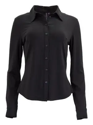 LORDS OF HARLECH Stephanie Stretch Knit Shirt - Black