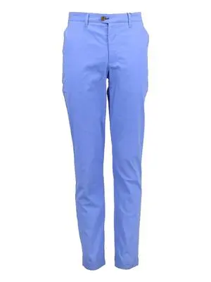 LORDS OF HARLECH Jack Flat Front Stretch Sateen Pant - Blue