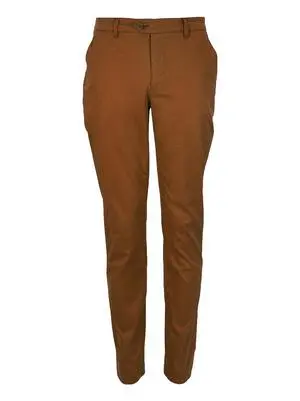 LORDS OF HARLECH Jack Flat Front Stretch Sateen Pant - Whiskey