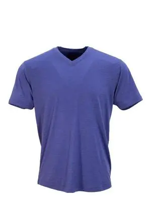 LORDS OF HARLECH Victor Extra Fine Merino Wool V-neck Shirt - Skipper
