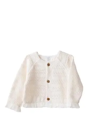 ANDY WAWA Vanilla Ruffle Cardigan - Ivory