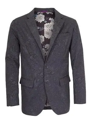 LORDS OF HARLECH Hadrian Stretch Cotton Blazer - Montgat Paisley Black