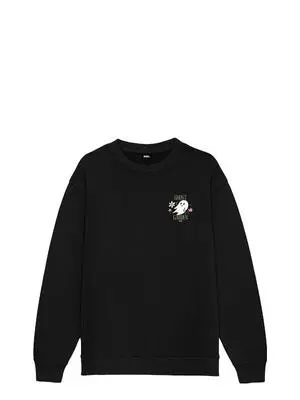 DALIX Ghost Garden Fleece Sweatshirt - Black
