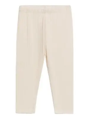 KENDI Gina Pointelle Leggings Ivory