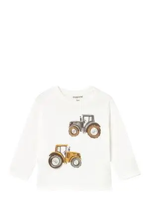 MAYORAL Interactive Tractor T-shirt - White