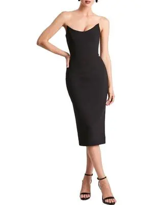 HELSI Strapless Cocktail Sheath Dress - Black
