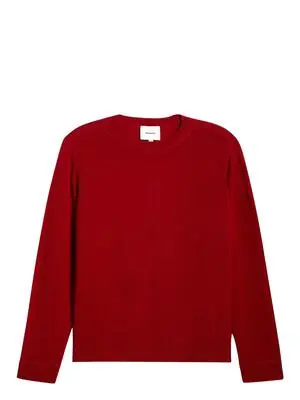 REFORMATION Stripe Cashmere Sweater Crimson