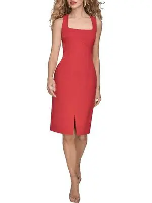 Donna Karan New York Sleeveless Sheath Dress - Magenta