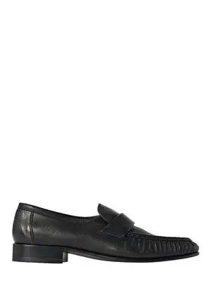 THE ROW Soft Loafer In Leather Black