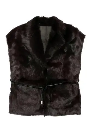ARMA Belted Gilet - Brown