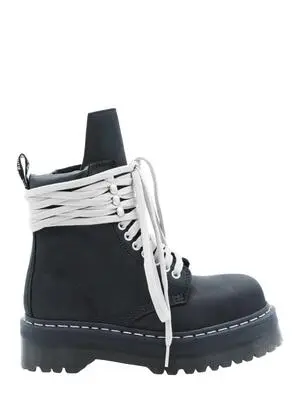 DR. MARTENS X RICK OWENS Leather Steel Toe Boots - Black