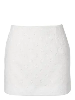 Faithfull The Brand Loma Broderie Anglaise Miniskirt - White