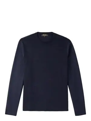 Loro Piana Breia Wish® Wool And Cashmere-blend Sweater - Blue