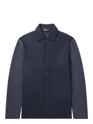 Loro Piana Breia Felt-panelled Cashwish® Overshirt - Blue