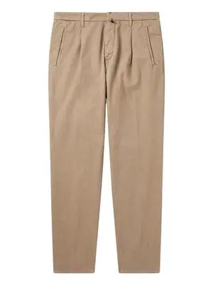 SLOWEAR Incotex Blue Division Straight-leg Twill Trousers - Neutrals