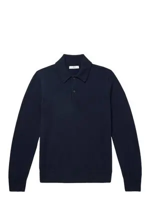 Mr P. Cliff Cashmere Polo Shirt - Blue