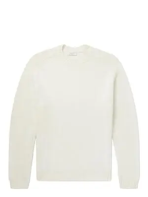 Boglioli Slim-fit Wool And Cashmere-blend Sweater - White