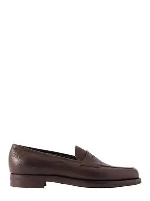 EDWARD GREEN Pimlico Full-grain Leather Penny Loafers - Brown